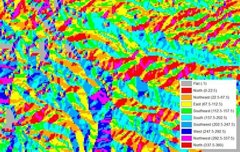 What Is An Aspect Map Gis Geography