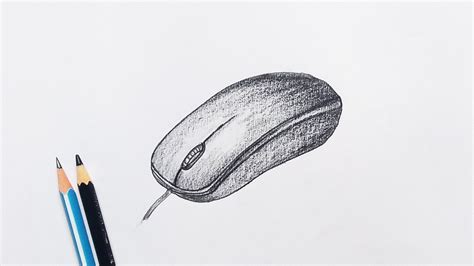 How To Draw Computer Mouse Step By Step Very Easy How To Draw