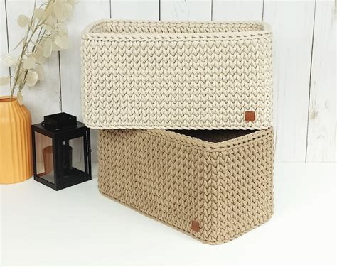 Cubby Baskets Cubby Storage Fabric Basket With Handles Jute White Cotton Rope Baskets 13 X