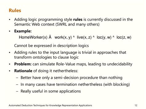 Ppt Automated Deduction Techniques For Knowledge Representation Applications Powerpoint