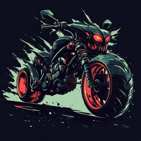 Monster Bike Vector Premium Ai Generated Image