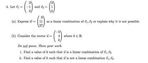 solved let u1 and 02 express as a linear combination of 01 02 o