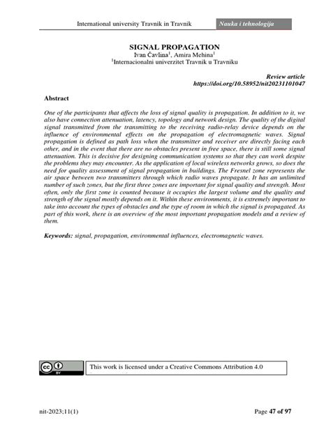 Signal Propagation Pdf Radio Radio Propagation Signal Propagation Pdf Radio Radio Propagation