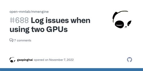 Log Issues When Using Two Gpus · Issue 688 · Open Mmlabmmengine · Github