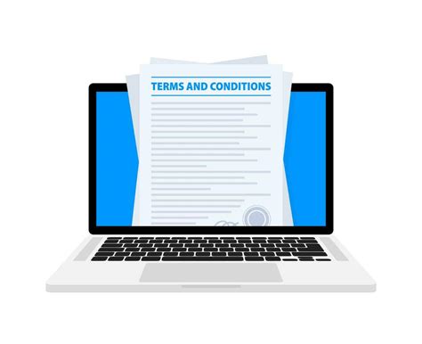 Terms And Conditions Document License Agreement Vector Illustration