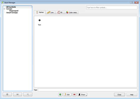 Bug Report 9045 Font Marker Symbol Not Visible In Style Manager After Restarting Qgis Qgis