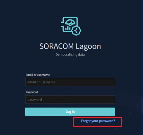 What Should I Do If I Do Not Know My Login Information For Soracom Lagoon Soracom Support