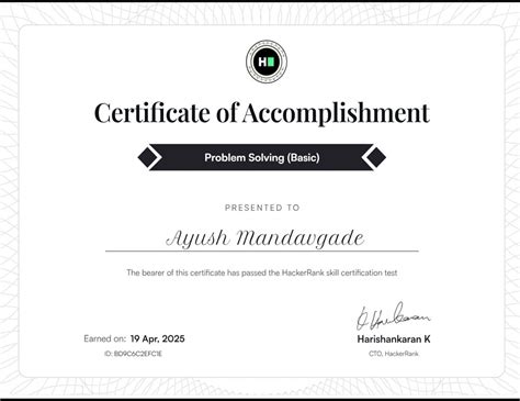 Hackerrank Problemsolving Ayush Mandavgade