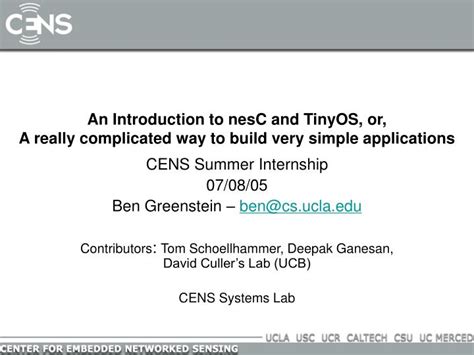 Ppt An Introduction To Nesc And Tinyos Or A Really Complicated Way