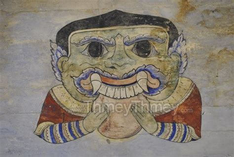 គំនូរ ដ៏ កម្រ នៅលើ ជញ្ជាំង វិហារ នៃ វត្ត ទន្លាប់ ក្នុង ខេត្តបន្ទាយមានជ័យ ស្ទើរ បាត់ រូប