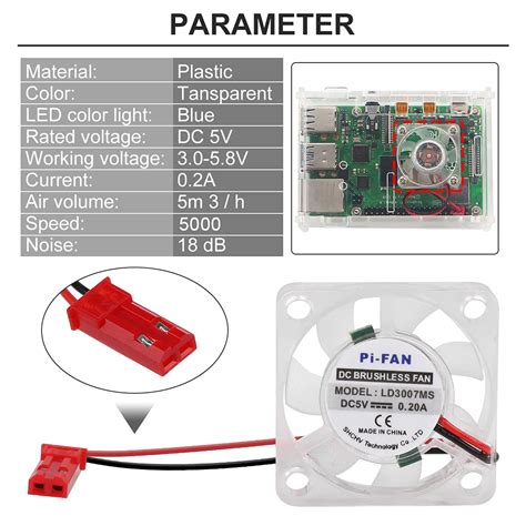 Makerfocus 4pcs Raspberry Pi 4 Fan Raspberry Pi Cooling
