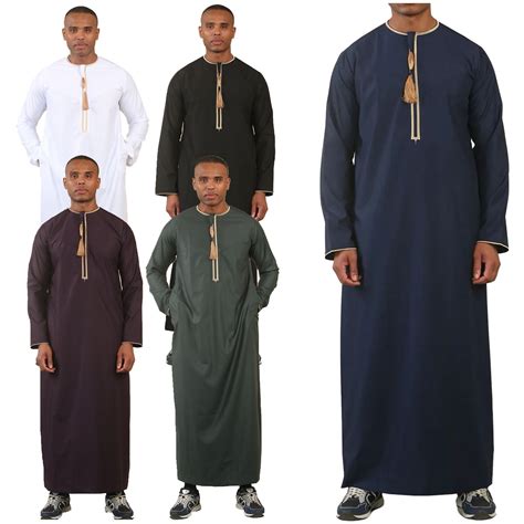 Mens Omani Eid Thobe Saudi Emirati Jubba Robe Upperclass Fashions