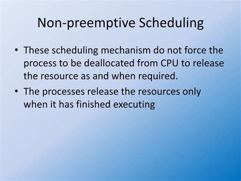 Operating System 29 Non Preemptive Scheduling Ppt