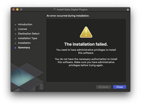 The Installation Failed Slate Digital