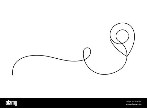 One Continuous Line Art Drawing Of Location And Path Pointers Vector Illustration Stock Vector