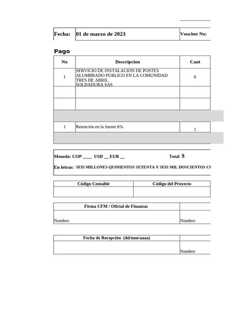 Formato De Voucher De Cheque Meaning