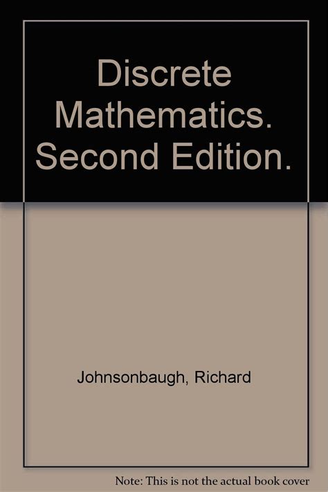 Discrete Mathematics Second Edition Johnsonbaugh Richard Johnsonbaugh Richard