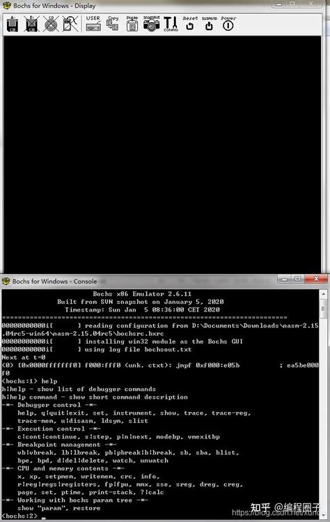 操作系统学习 使用Bochs调试自己的引导程序 知乎