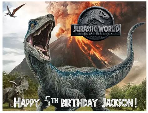 Jurassic World Edible Cake Topper Dinosaur Cake Topper Jurassic Edible