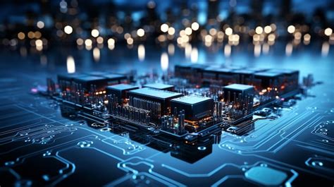 Premium Photo Closeup Of Electronic Circuit Board With Processor