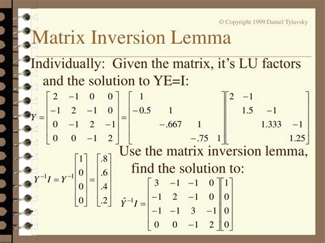 Ppt Matrix Inversion Lemma Powerpoint Presentation Free Download