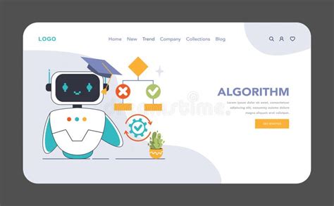 algorithm concept flat vector illustration stock vector illustration