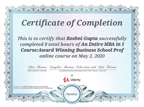 Roshni Gupta On Linkedin Achievement Quarantinelearning Udemy Mbalife