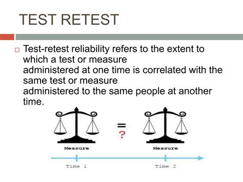 Reliability And Its Types Split Half Method And Test Retest Methods Pptx Standardized