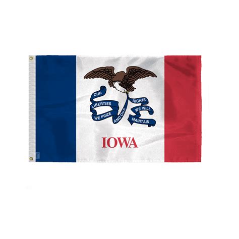 A G A S 2 X 3 200 Denier Nylon Iowa State Outdoor Flag Uv Resistant