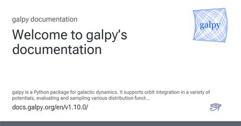 welcome to galpy s documentation — galpy v1 10 0 documentation