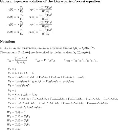 Multipeakon Solution Formula For The DP Equation Hans Lundmark