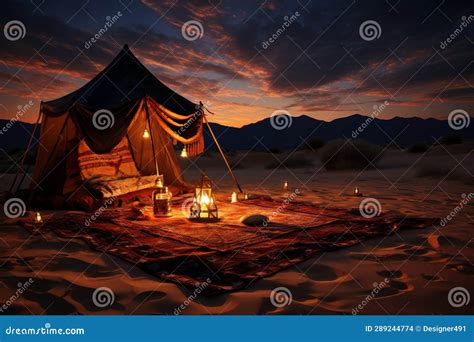 Campfire Night On The Background Of The Moon Royalty Free Stock