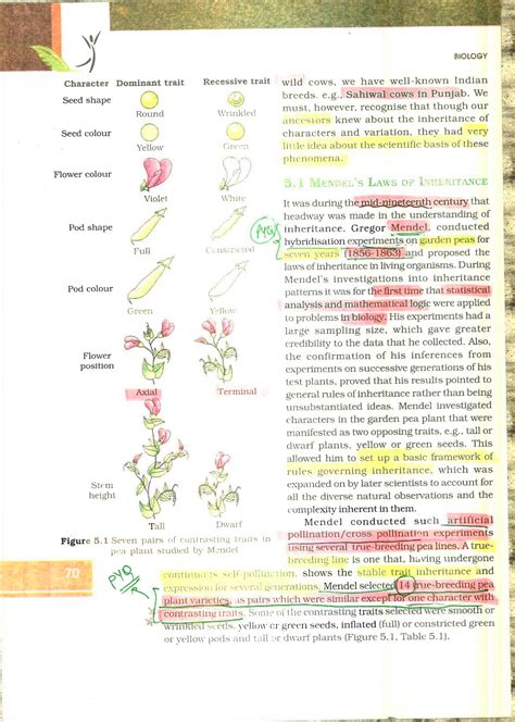 Solution 10 Yr Pyq Marked Ncert Principle Of Inheritance And Variation