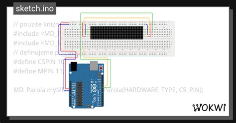 Led Dot Matrix Project Wokwi Esp32 Stm32 Arduino Simulator