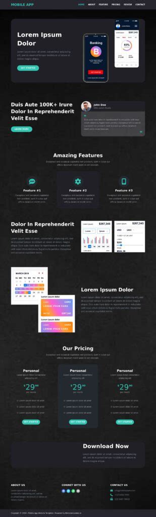 Mobile App Website Template Mobile App Website Template By
