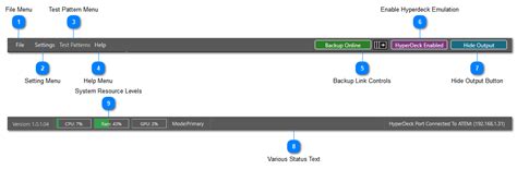 Menu And Status Bar