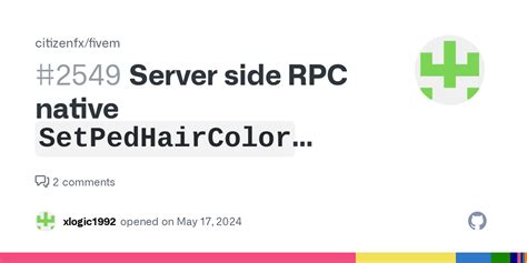Server Side Rpc Native `setpedhaircolor` Doesnt Exist · Issue 2549