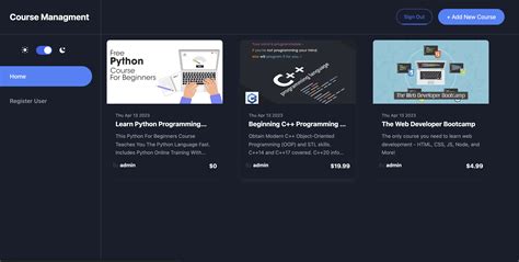 Github Hunter 7010coursemanagementsystem Course Management Admin