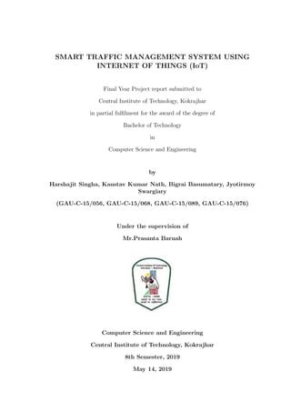 Smart Traffic Management System Using Internet Of Things IoT Btech Cse