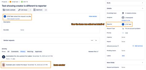 Identify Requests Created On Behalf Of Reporter Jira Atlassian Documentation