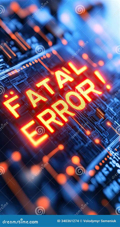 Digital Representation Of A Fatal Error Message Displayed On A