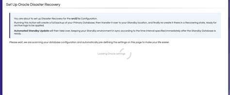 create dr database for oracle dbvisit support