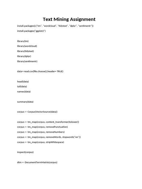 Text Mining Assignment Pdf