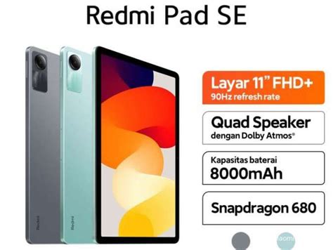 Redmi Pad SE Resmi Hadir Di Indonesia Dengan Harga Rp 2 Jutaan Intip Spesifikasinya