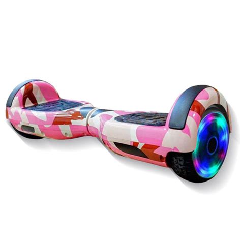 Hoverboard Infantil Skate Elétrico Led Rosa Camuflado Em Promoção Na