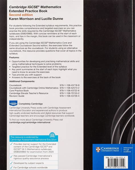 Cambridge IGCSE Mathematics Extended Practice Book – E-books Max30