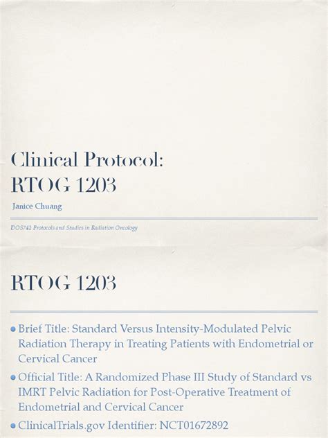 Rtog 1203 Pdf Download Free Pdf Radiation Therapy Cancer