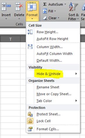 How To Hide Unhide A Worksheet In Excel 2007 2010 Worksheets Library
