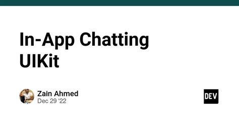 In App Chatting Uikit Dev Community