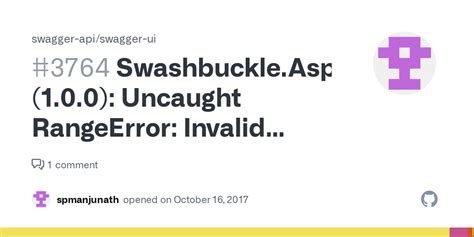 Swashbuckleaspnetcore 100 Uncaught Rangeerror Invalid String